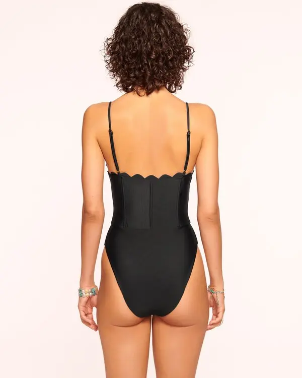 Ramy Brook Mikayla Scalloped One Piece Swimsuit