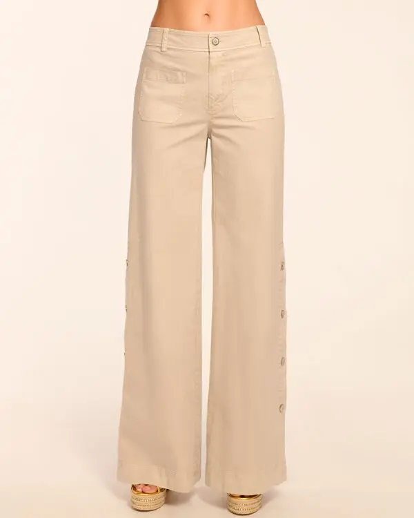 Ramy Brook Giselle Canvas Wide Leg Pant - Sandstone
