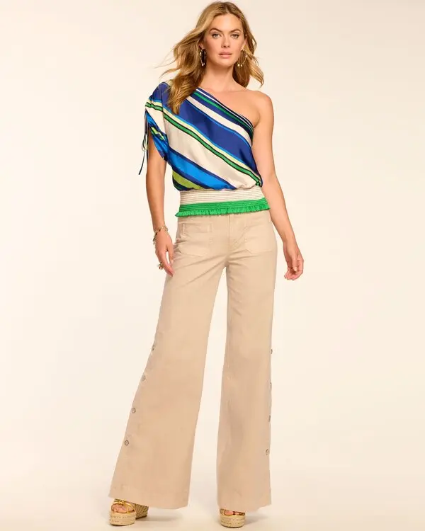 Ramy Brook Giselle Canvas Wide Leg Pant
