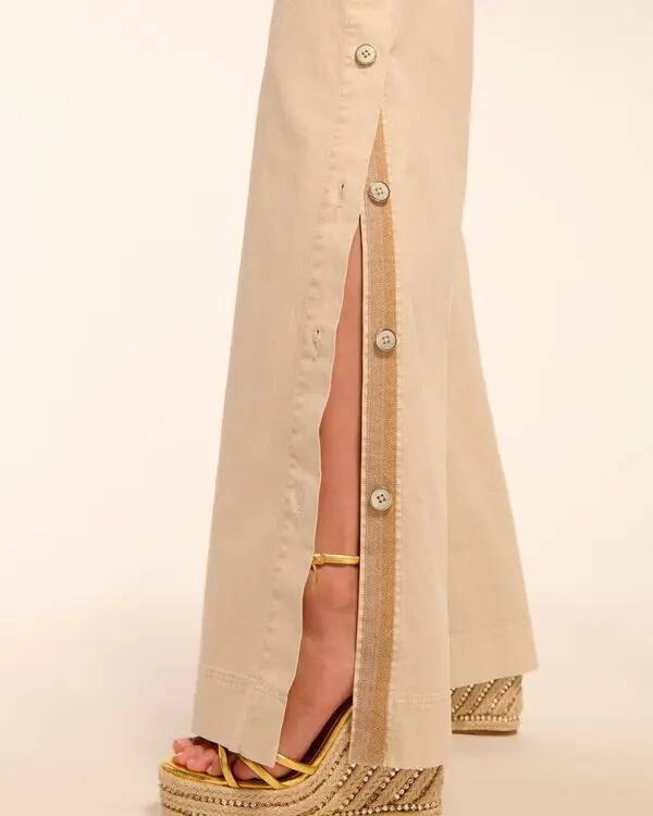 Ramy Brook Giselle Canvas Wide Leg Pant