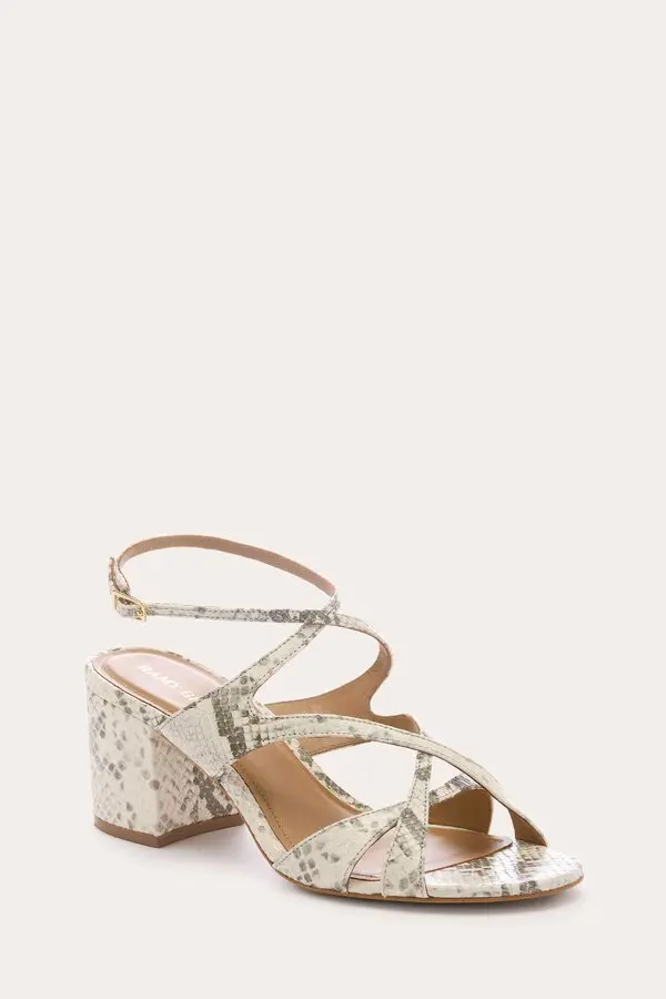 Ramy Brook Susie Leather Block Heel - Grey