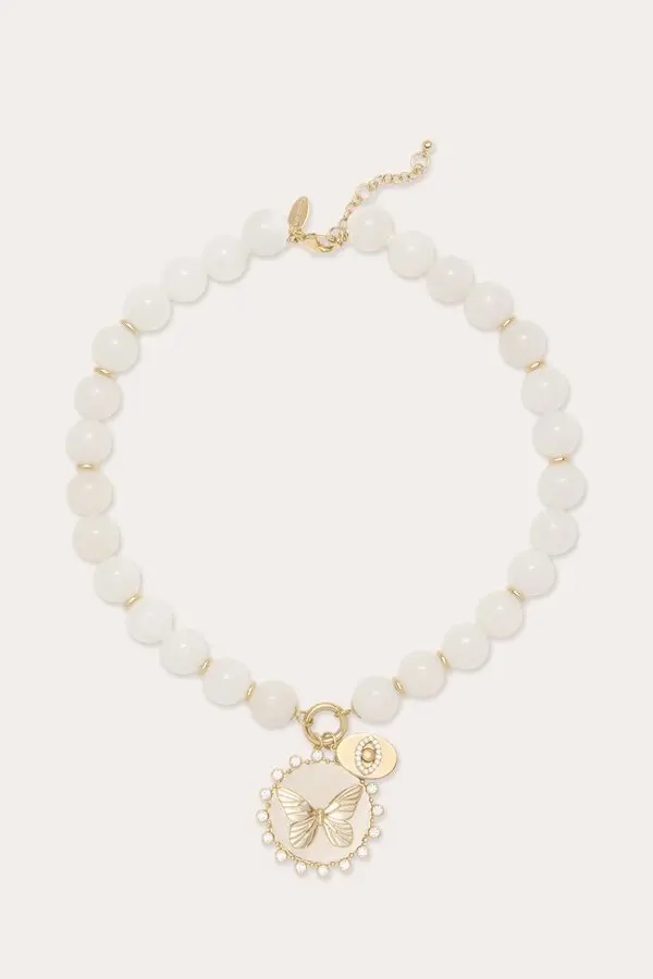 Ramy Brook Reva Butterfly Charm Beaded Necklace