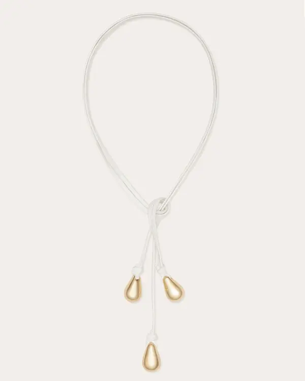 Ramy Brook Yara Suede Tie Necklace - White