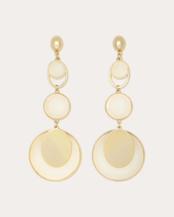Ramy Brook Adriana Layered Disc Earrings - White