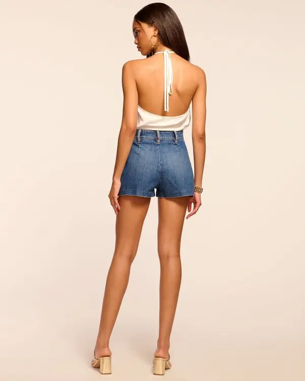 Ramy Brook Hilary High Waisted Denim Mini Short