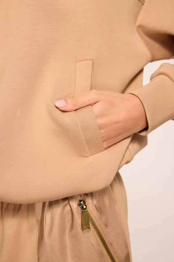 Ramy Brook Fiona Satin Knit Hoodie Jacket