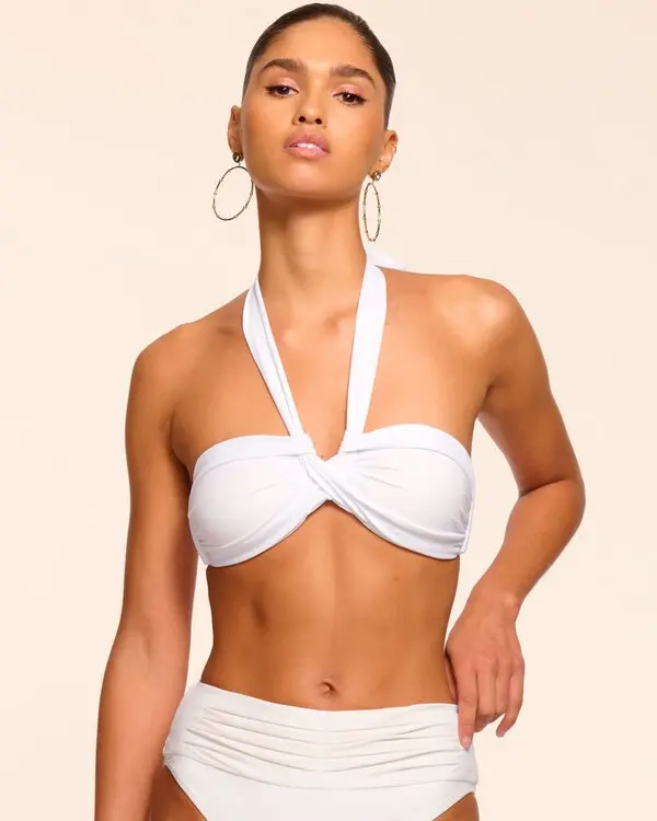 Ramy Brook Arielle Convertible Bandeau Bikini Top - White