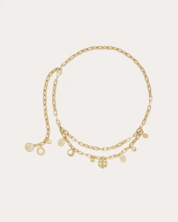 Ramy Brook Susana Pave Charm Chain Belt