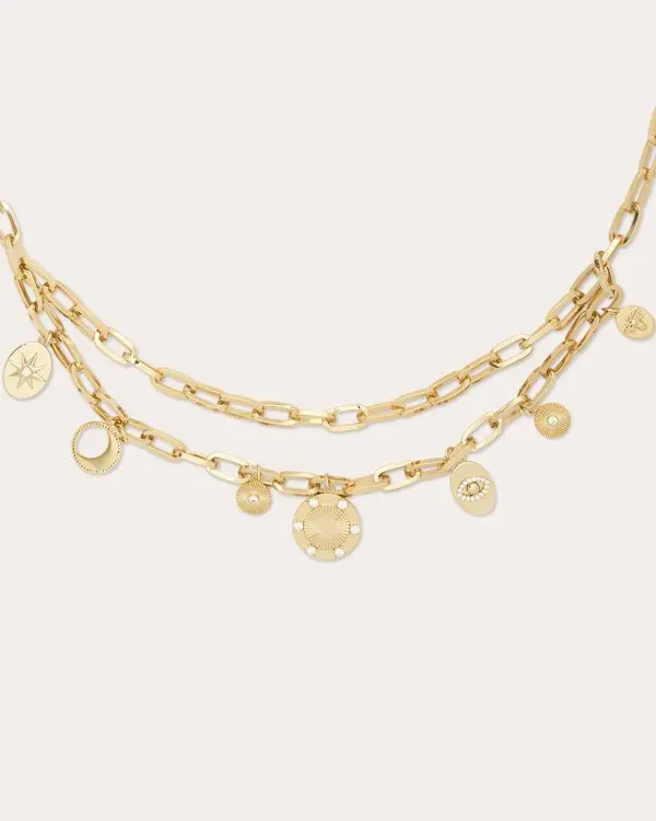 Ramy Brook Susana Pave Charm Chain Belt