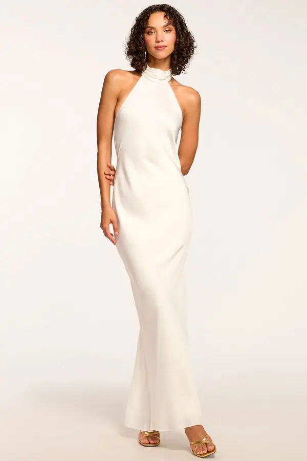 Ramy Brook Tatiana High Neck Gown - Ivory
