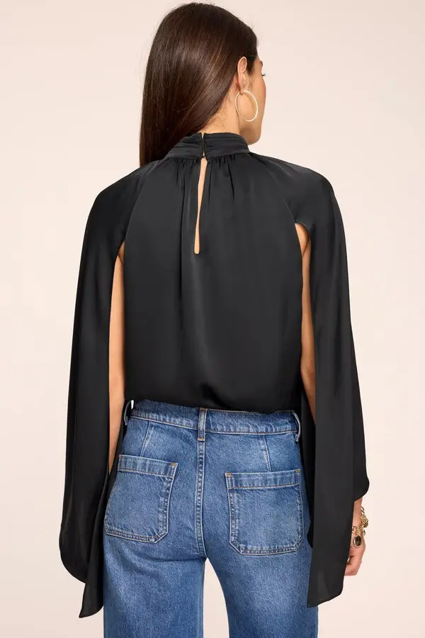 Ramy Brook Howard Cape Long Sleeve Top