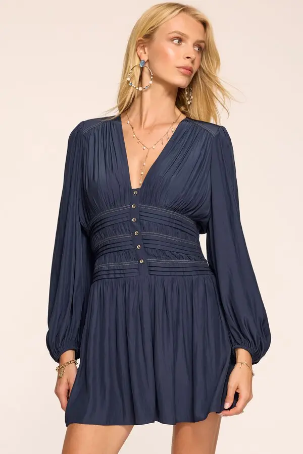 Ramy Brook Jules Long Sleeve Mini Dress