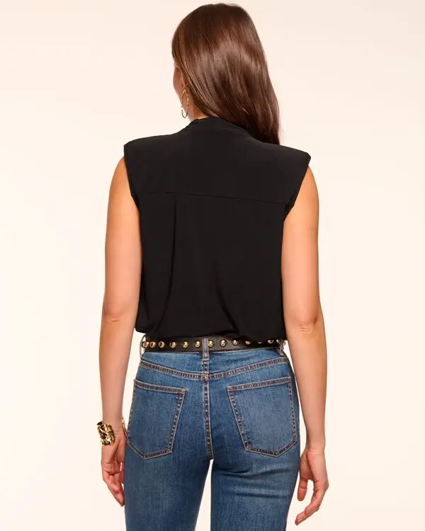 Ramy Brook Sleeveless Eden Cowl Neck Bodysuit