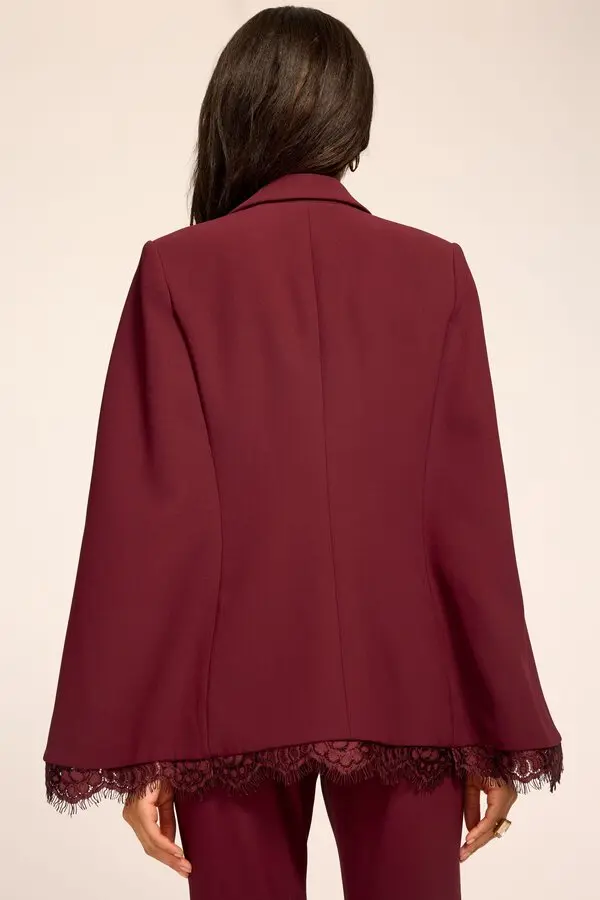 Ramy Brook Lucinda Lace Tailored Cape