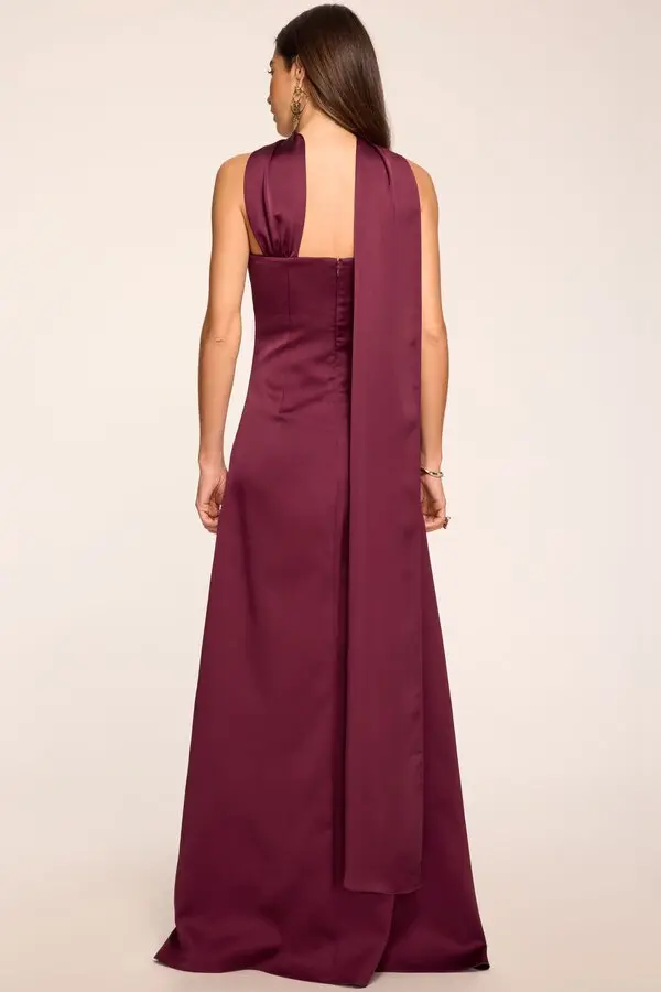 Ramy Brook Karma Scarf Strapless Gown
