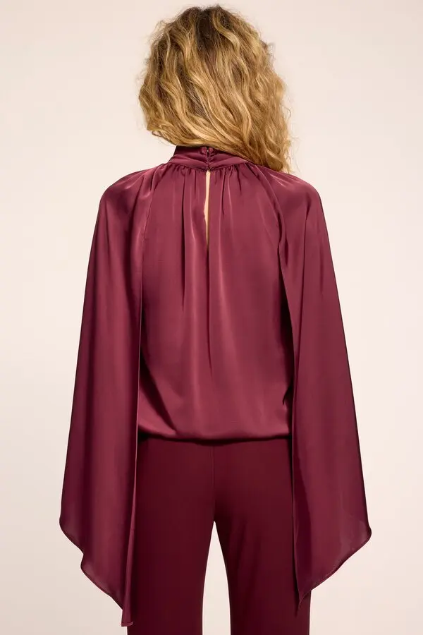 Ramy Brook Howard Cape Long Sleeve Top