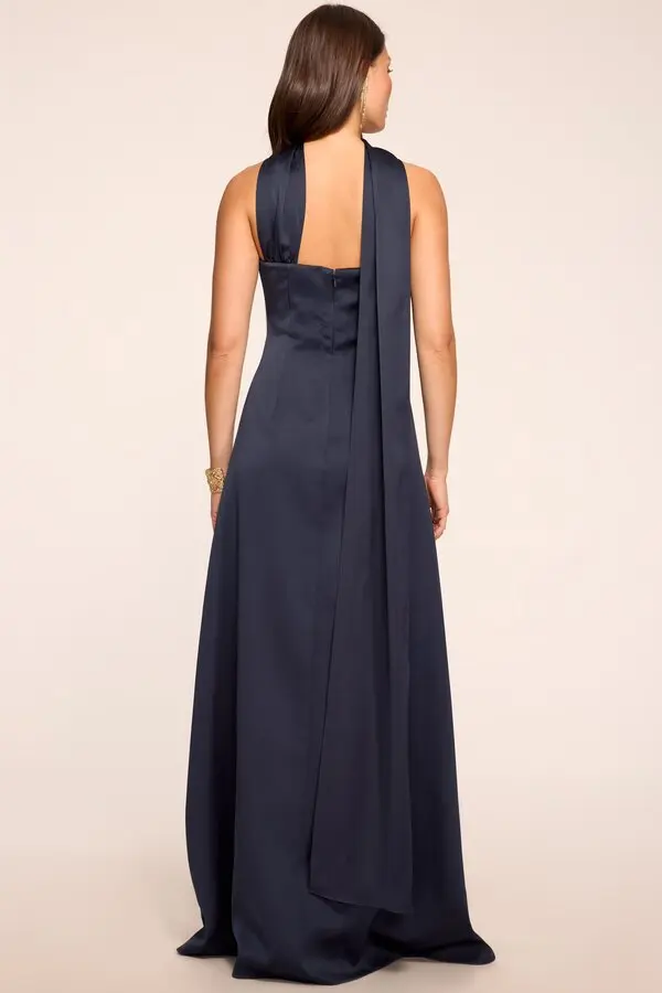 Ramy Brook Karma Scarf Strapless Gown