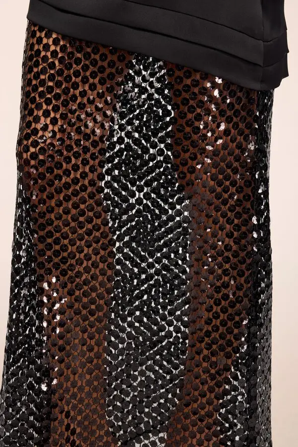Ramy Brook Blossom Sequin Combo Gown