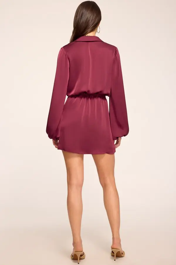 Ramy Brook Carolyn Designer Faux Wrap Mini Dress