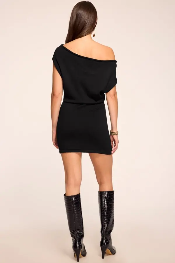 Ramy Brook Chet Off-the-shoulder Sweater Mini Dress