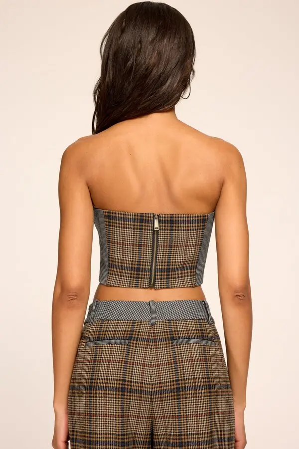 Ramy Brook Bailey Printed Cropped Corset Top