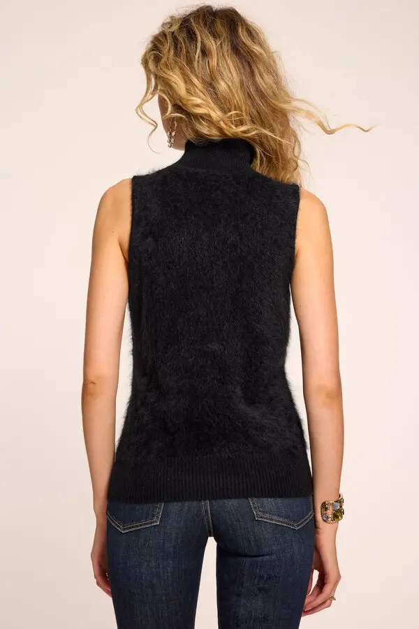 Ramy Brook Dora Luxury Cashmere Turtleneck Tank Top