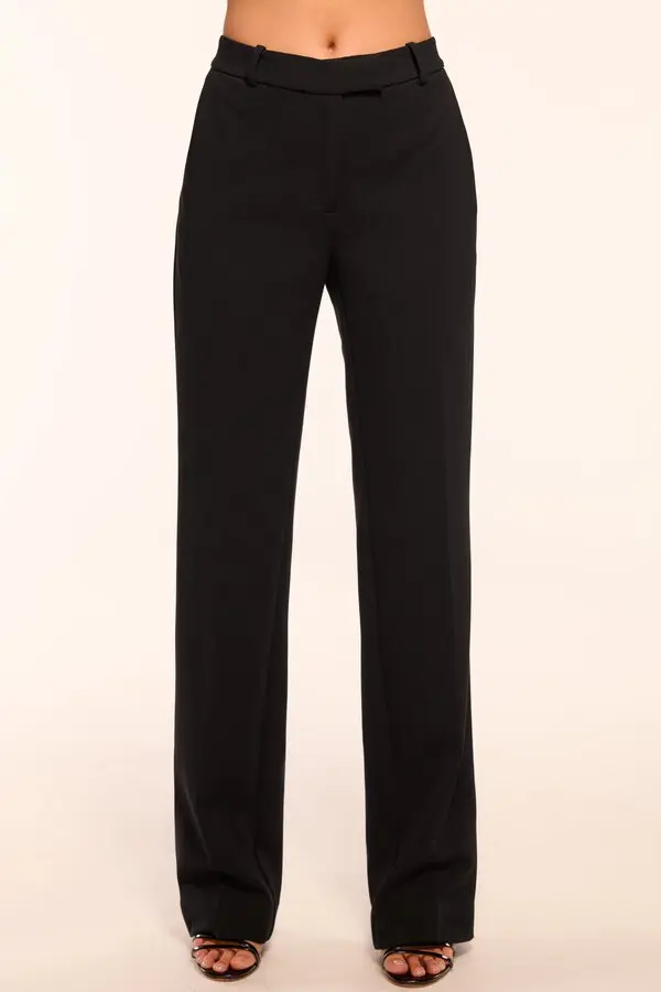 Ramy Brook Doug Straight-leg Tailored Pants - Black