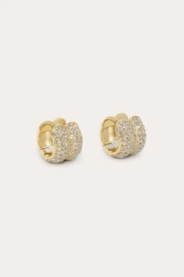 Ramy Brook Khatia Pave Huggies - Silk/gold