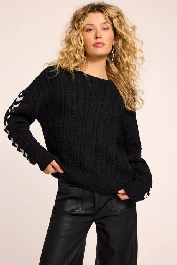 Ramy Brook Nora Cable Knit Sweater