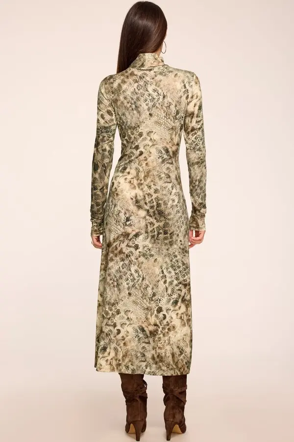 Ramy Brook Valerie Printed Midi Dress In Luxury Stretch Knit