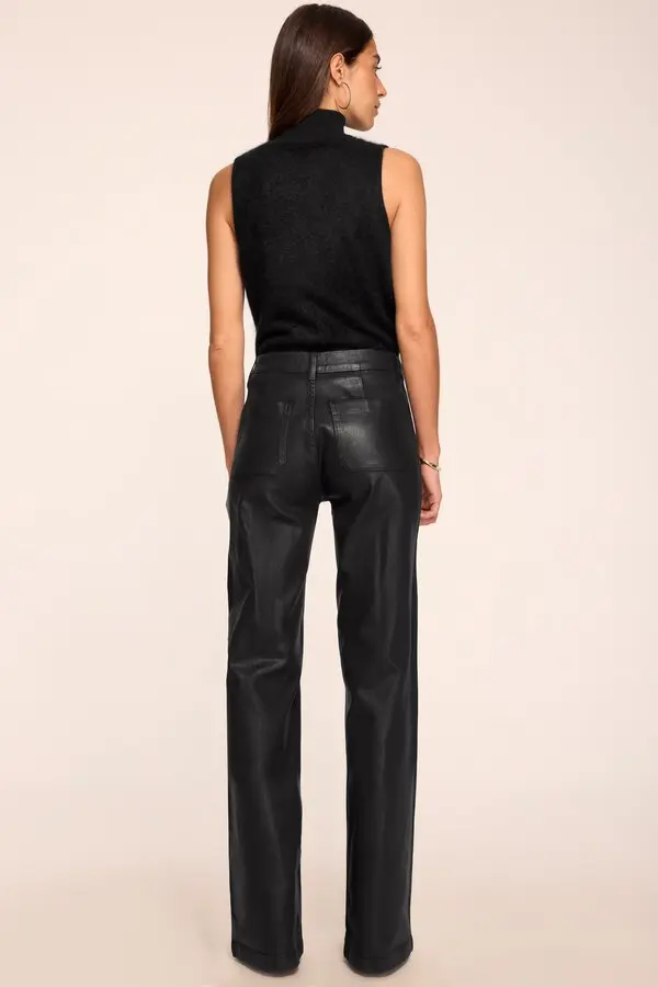Ramy Brook Cleo Coated Wide Leg Designer Jean