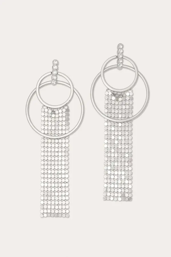 Ramy Brook Nora Chain Mesh Earrings - Silver