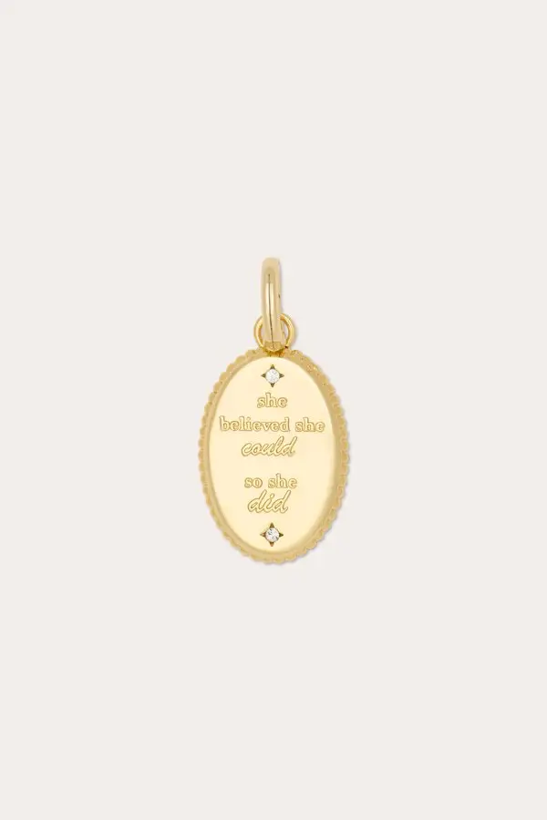 Ramy Brook Oval Sayings Charm