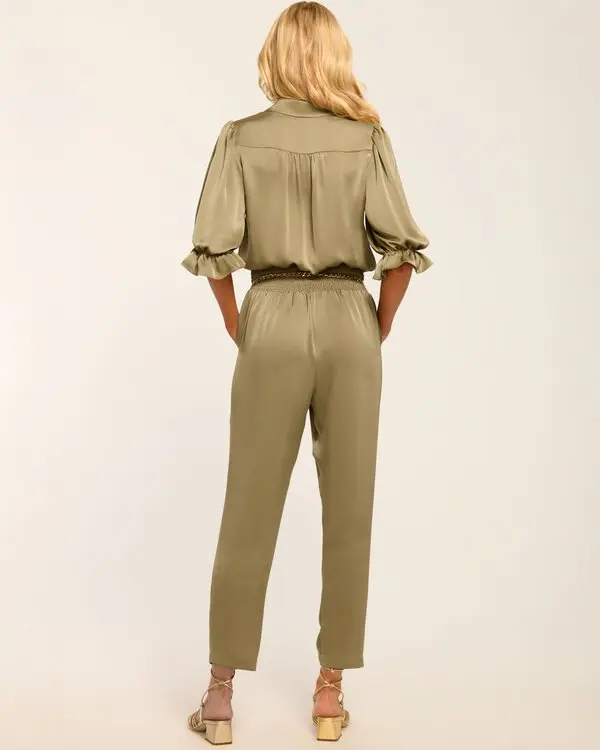 Ramy Brook Dina Short Sleeve Button Down Jumpsuit
