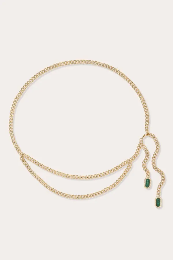 Ramy Brook Mila Gemstone Chain Belt