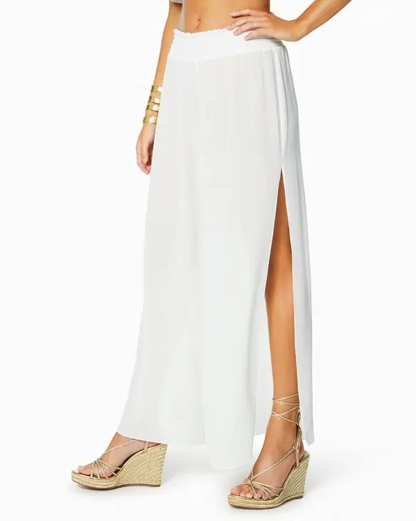 Ramy Brook Textured Athena Palazzo Pant - White