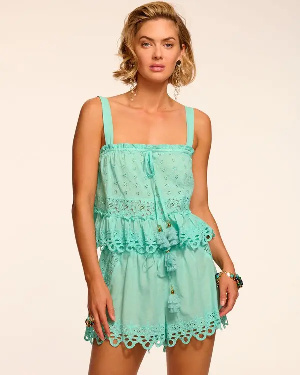 Ramy Brook Amina Cotton Eyelet Coverup Top