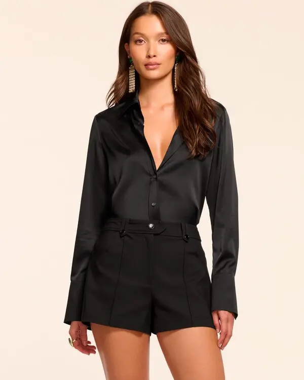 Ramy Brook Marco Stretch Cotton Mini Short - Black