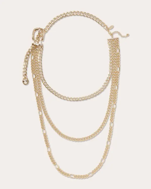 Ramy Brook Emelia Layered Buckle Necklace - Gold