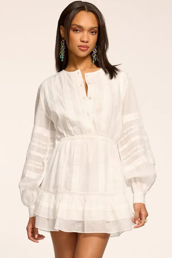 Ramy Brook Arabella Embroidered Voile Mini Dress