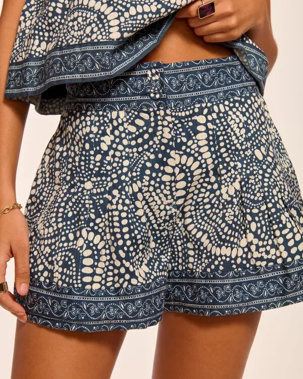 Ramy Brook Quinn Printed Pleat Mini Short