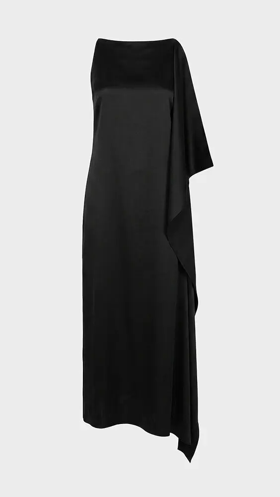 COURREGES Draped Satin Midi Dress