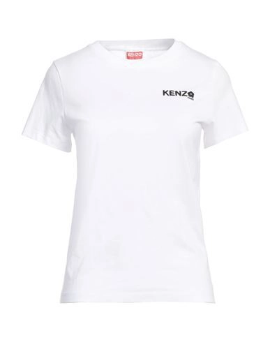 Kenzo Cotton T-shirt With Logo Print - White
