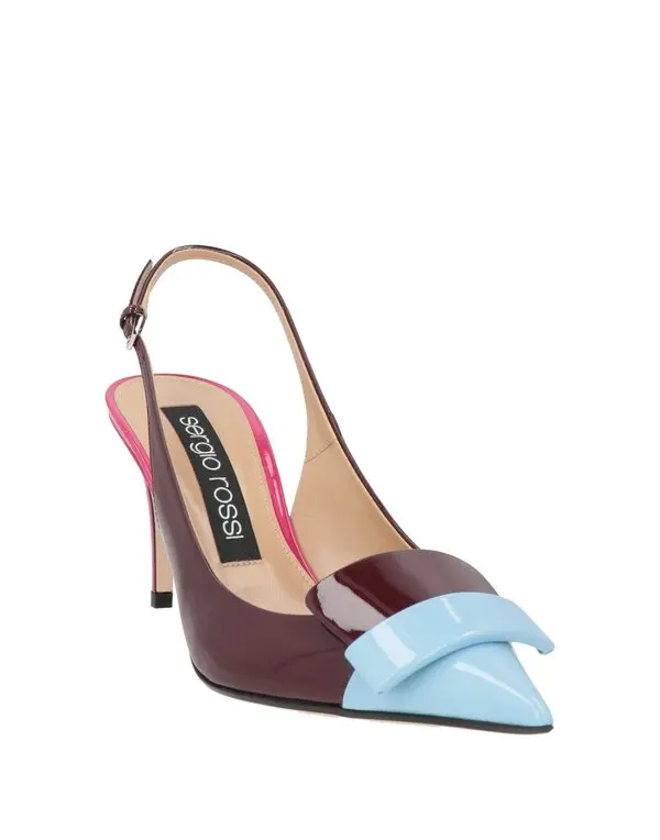 SERGIO ROSSI Pumps Burgundy Size Leather