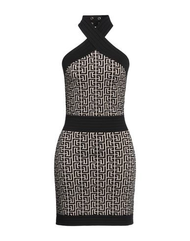 Balmain Mini Dress Size Wool, Viscose, Polyamide, Elastane - Black