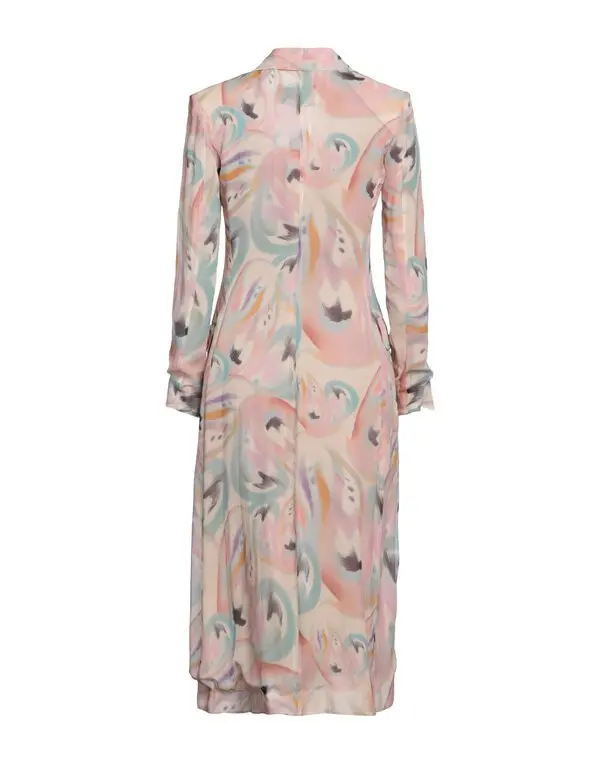 Etro Midi Dress Blush Size Silk