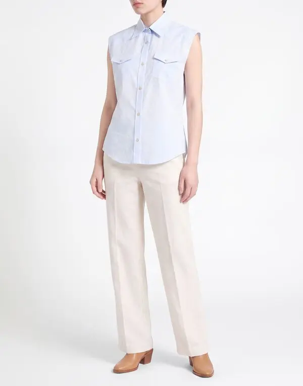 MOORER Shirt Sky Size Linen, Paper