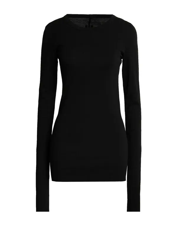 Rick Owens Cotton Jersey Long Sleeve T-shirt - Black