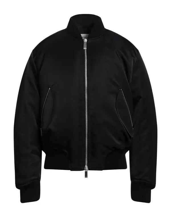 OFF-WHITE™ Bomber Jacket In Polyamide, Wool, Acrylic, And Elastane