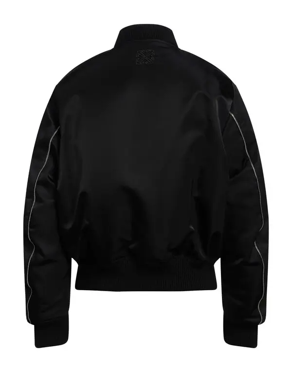OFF-WHITE™ Bomber Jacket In Polyamide, Wool, Acrylic, And Elastane